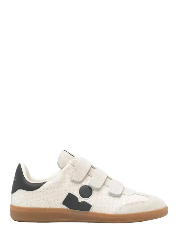 Isabel Marant Beth Sneakers In Perforated Suede - Nude & Neutrals