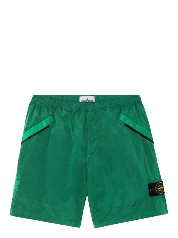 Stone Island Comfort Fit Nylon Shorts - Green
