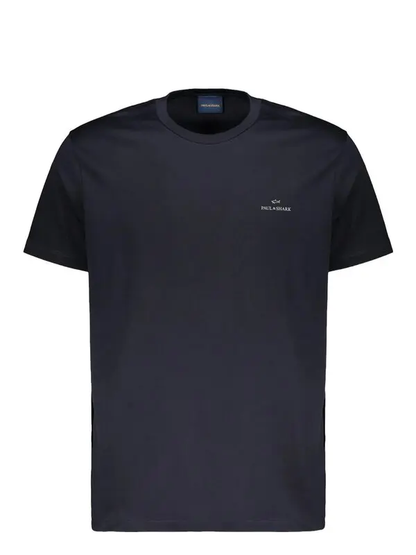 Paul & Shark Cotton T-shirt With Logo - Blue