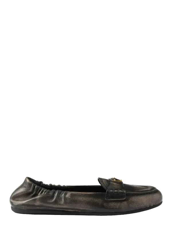 Prada Deconstructed Nappa Leather Loafers - Black
