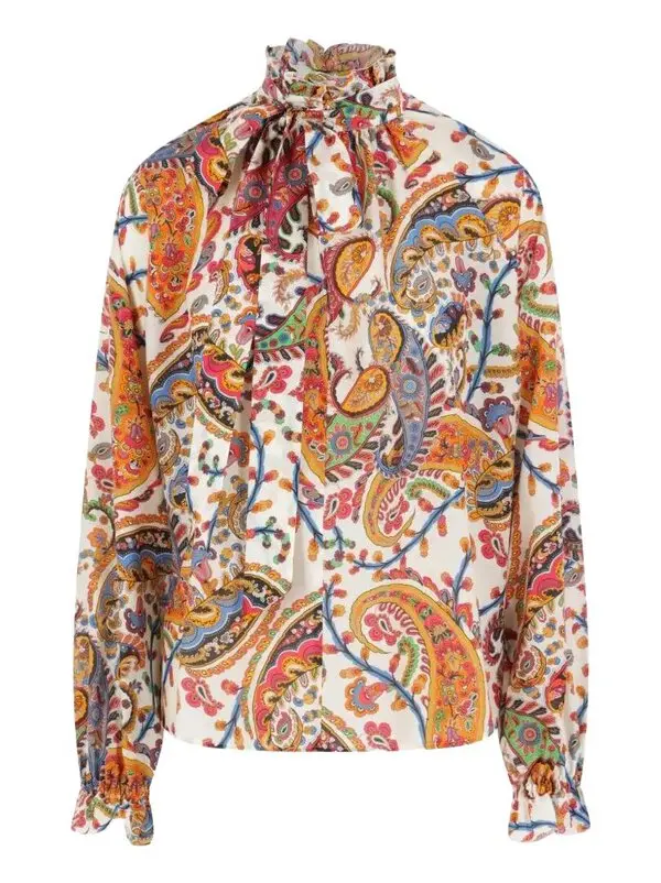 Etro Paisley Print Silk Blend Blouse - Multi