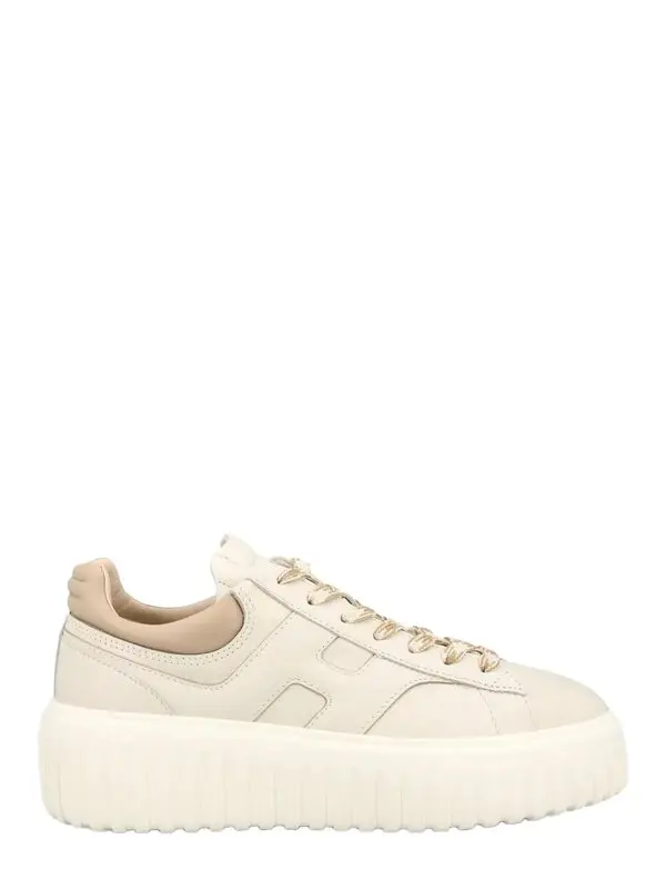 Hogan H-stripes Leather Sneakers - Nude & Neutrals