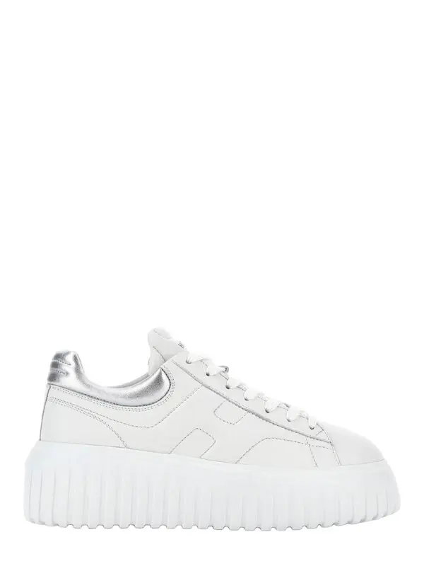 Hogan H-stripes Leather Sneakers - White