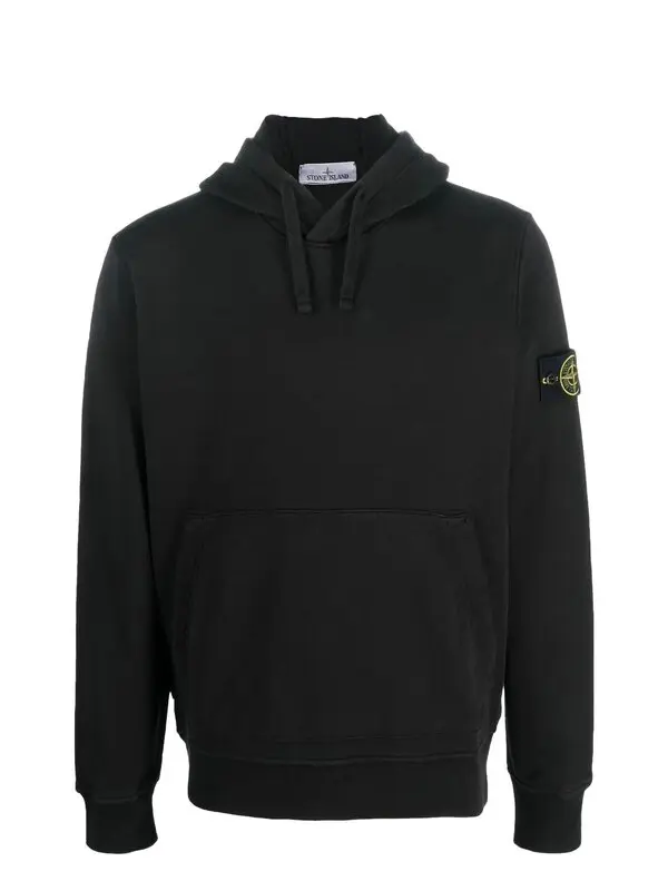 Stone Island Cotton Hoodie - Black