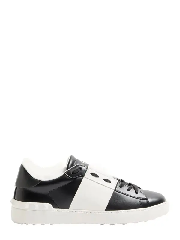 Valentino Garavani Open Leather Sneakers - Black