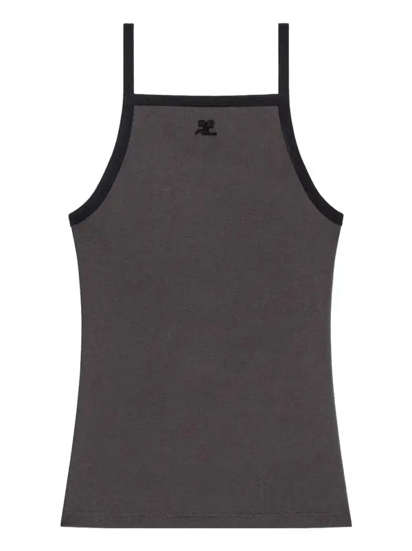 COURREGES Contrast Tank Top - Grey