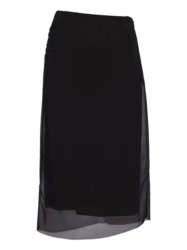 Prada Georgette Skirt - Black
