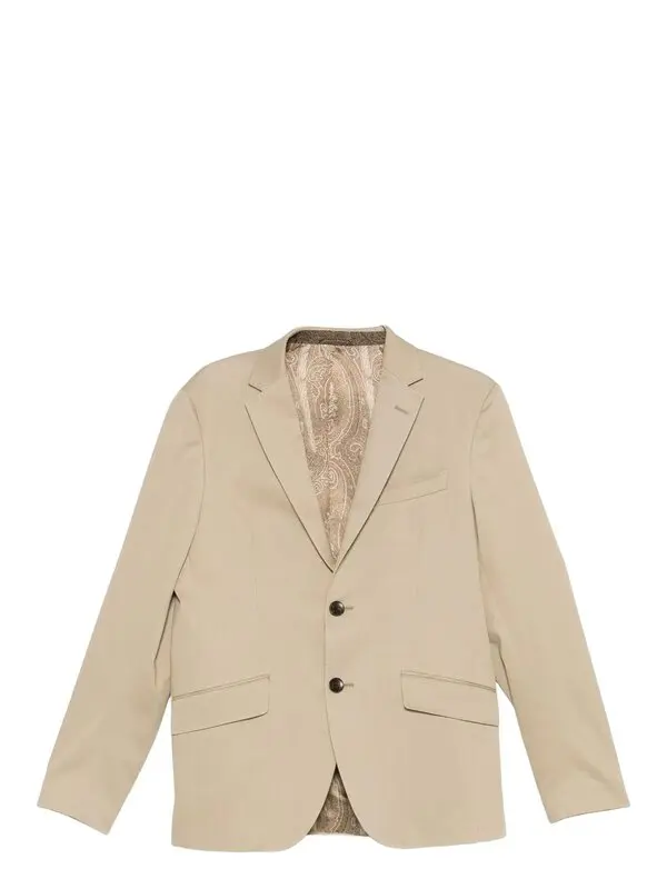 Etro Single-breasted Cotton Jacket - Nude & Neutrals