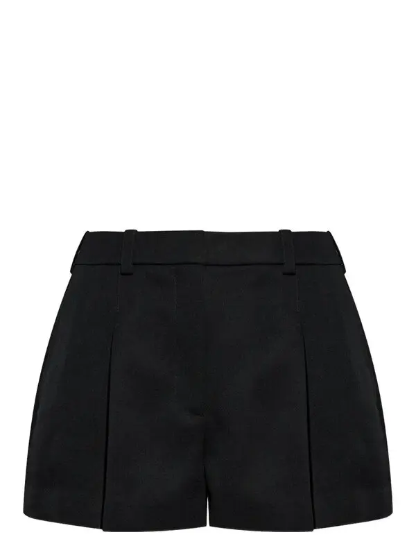 Givenchy Pleated Wool Shorts - Black