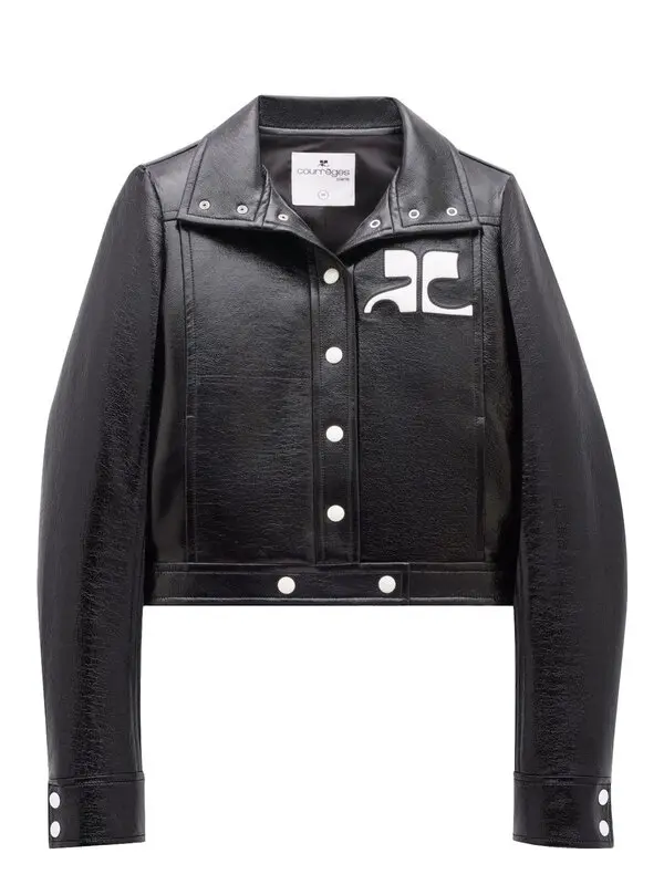 COURREGES Vinyl Re-edition Jacket - Black