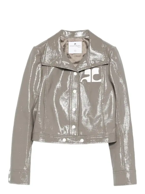 COURREGES Vinyl Re-edition Jacket - Nude & Neutrals