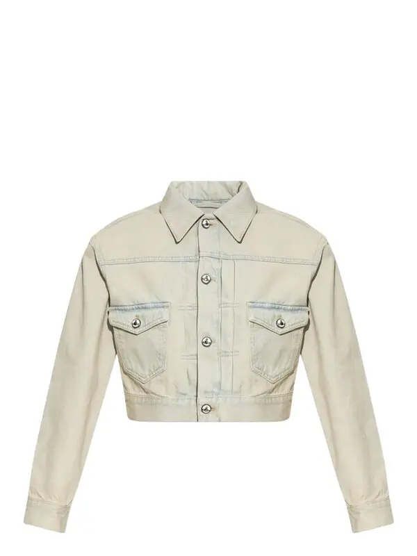 VIVIENNE WESTWOOD Marlene Crop Denim Jacket - Blue