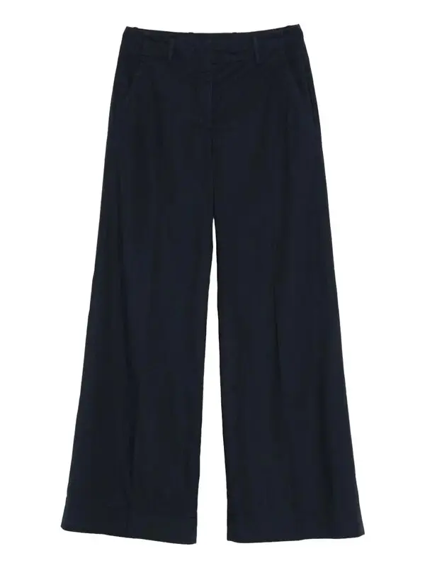 Incotex Ilya Wide-leg Cotton Trousers - Blue