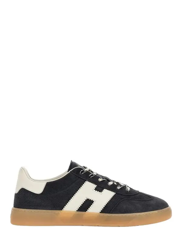Hogan Suede Sneakers With Nappa Leather Detail - Blue