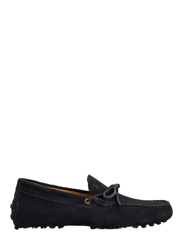 TOD`S Suede Loafers With Lace - Blue