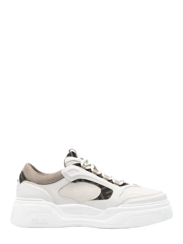 Fendi Force Leather Sneakers - White