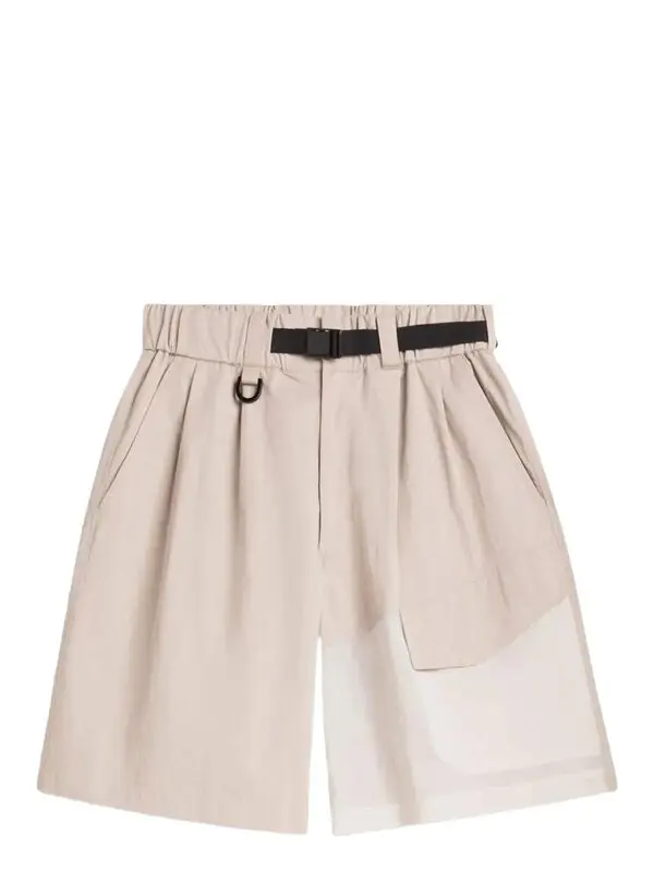 Y3 Wide Leg Shorts - Nude & Neutrals