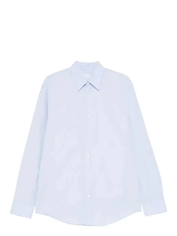 Dries Van Noten Shirt Caper In Poplin - Blue