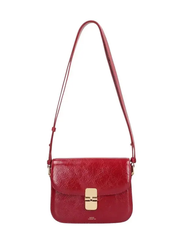 A.p.c. Grace Small Wrinkled Leather Bag - Red