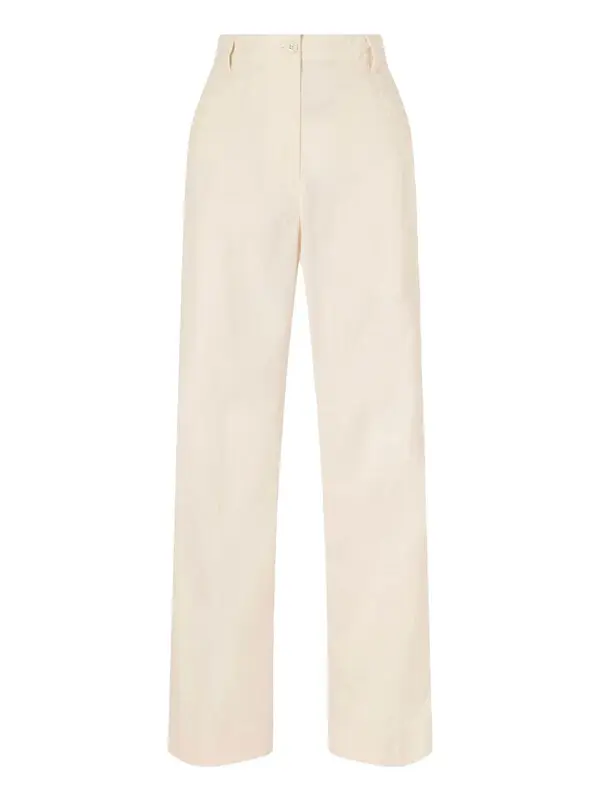 Dries Van Noten Straight-leg Cotton Poplin Pants - Nude & Neutrals