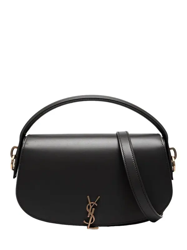 Saint Laurent Voltaire Box Leather Bag - Black