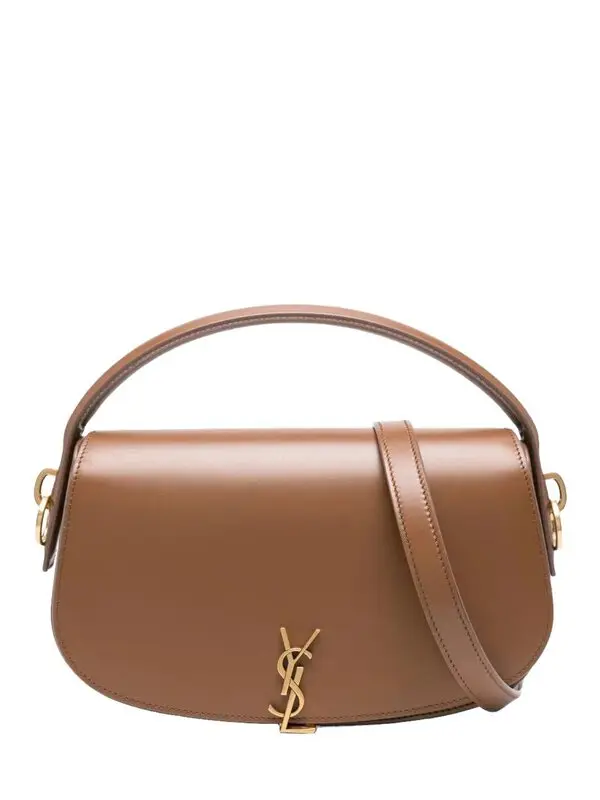 Saint Laurent Voltaire Box Leather Bag - Brown