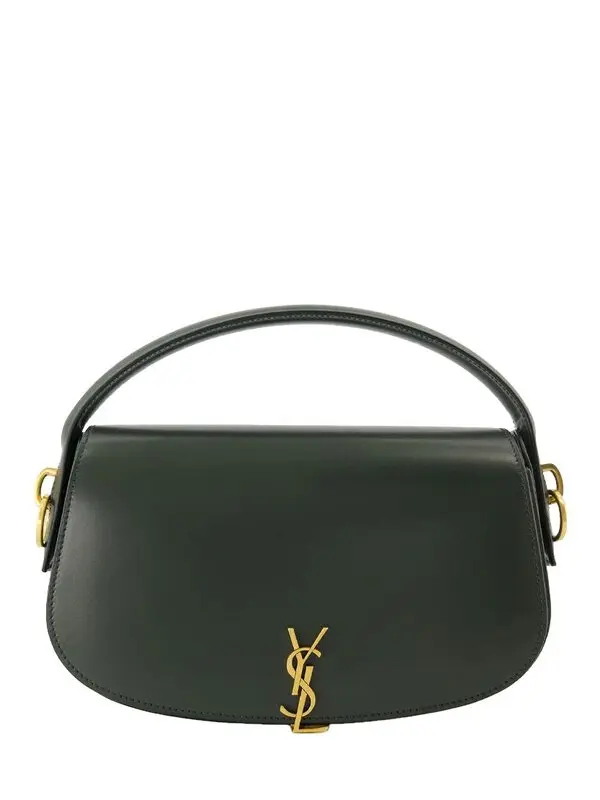 Saint Laurent Voltaire Box Leather Bag - Green