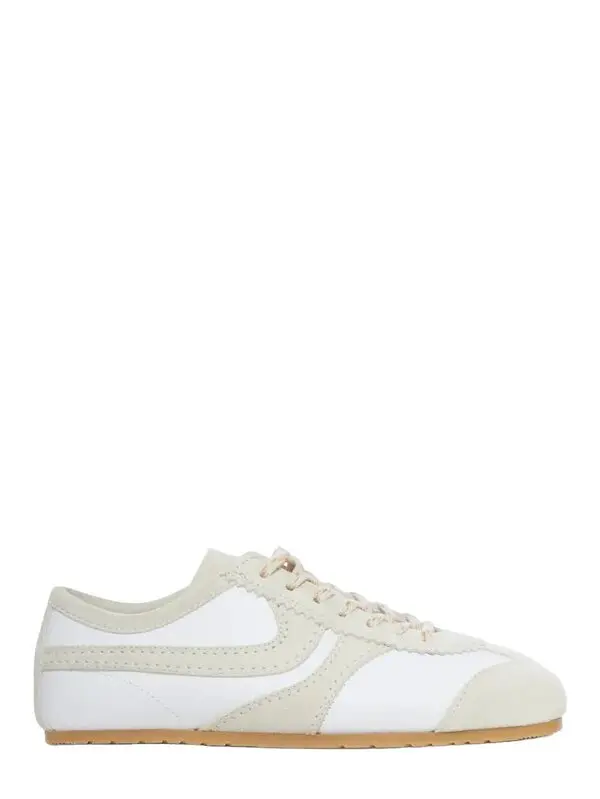 Dries Van Noten Suede Leather Sneakers - White