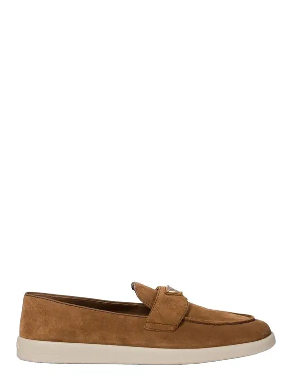 Prada Suede Leather Loafers - Brown