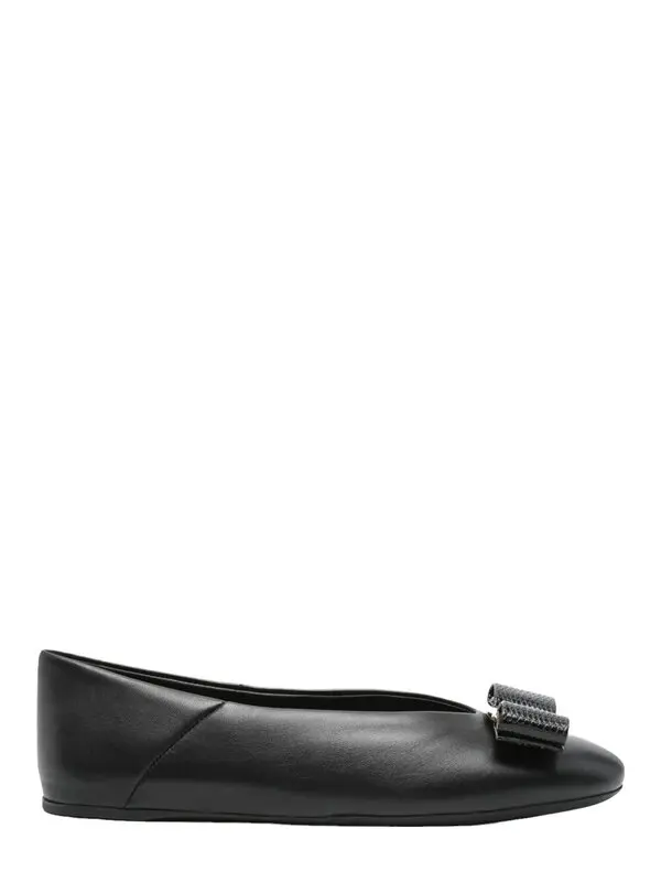 FERRAGAMO Vanna Nappa Ballet Flats - Black