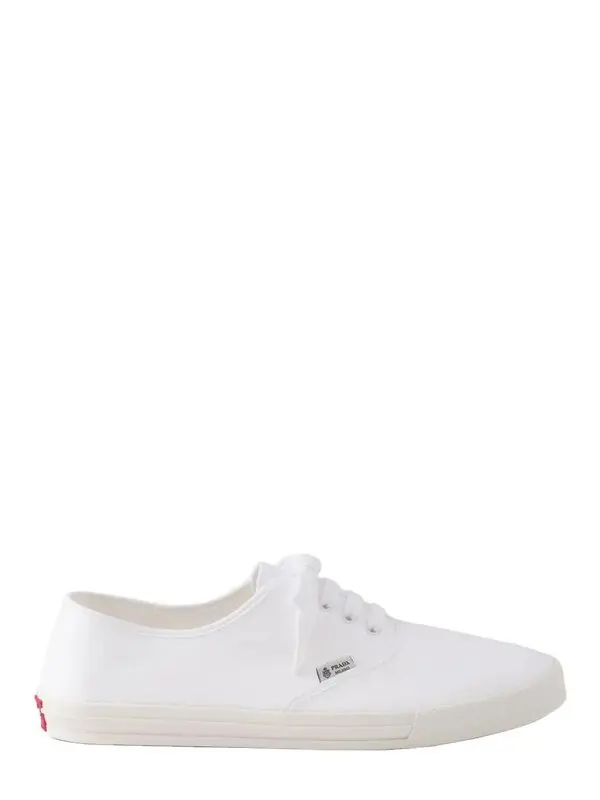 Prada Drill Fabric Sneakers - White