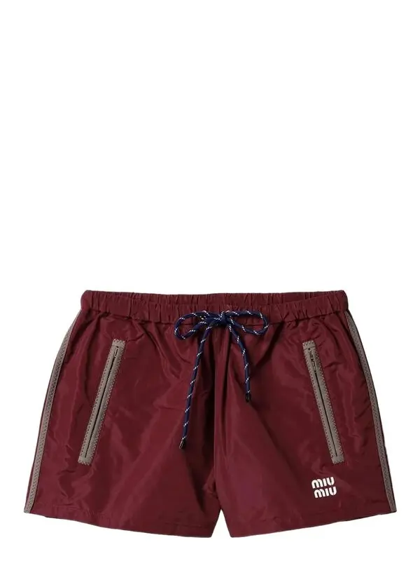 Miu Miu Technical Fabric Shorts - Red