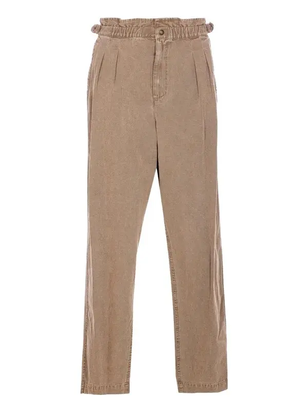 MARANT ETOILE Neriah Pleated Pants - Brown