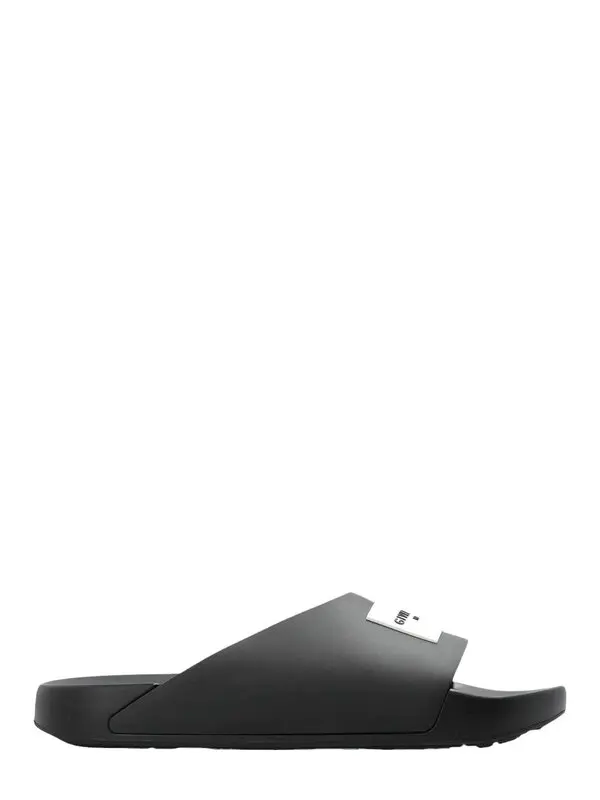 Givenchy Flat Mules With Logo - Black