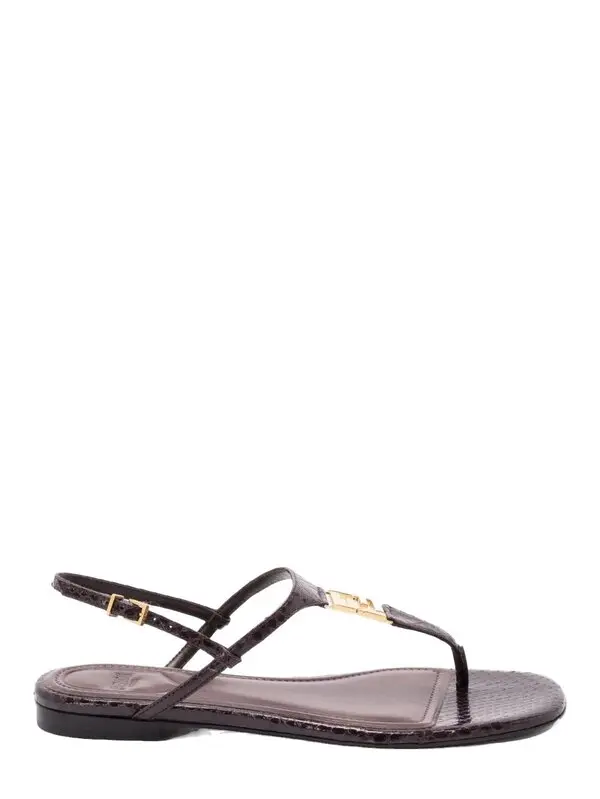 Fendi Ffold Ayers Thong Sandals - Pink & Purple