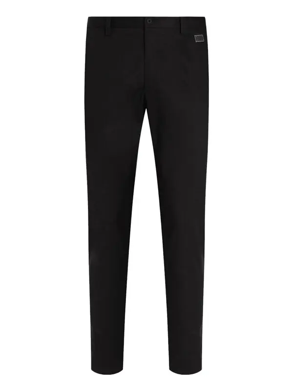 Dolce & Gabbana Tailored Cotton Trousers - Black