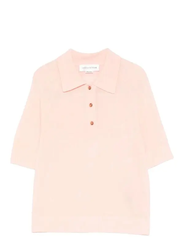Victoria Beckham Fine Knit Polo - Nude & Neutrals