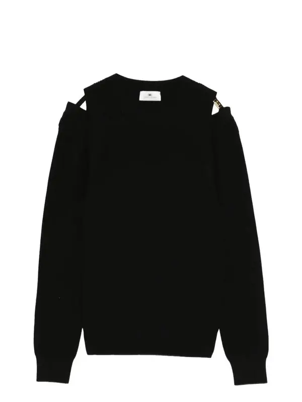 Elisabetta Franchi Knit Cut-out Sweatshirt - Black