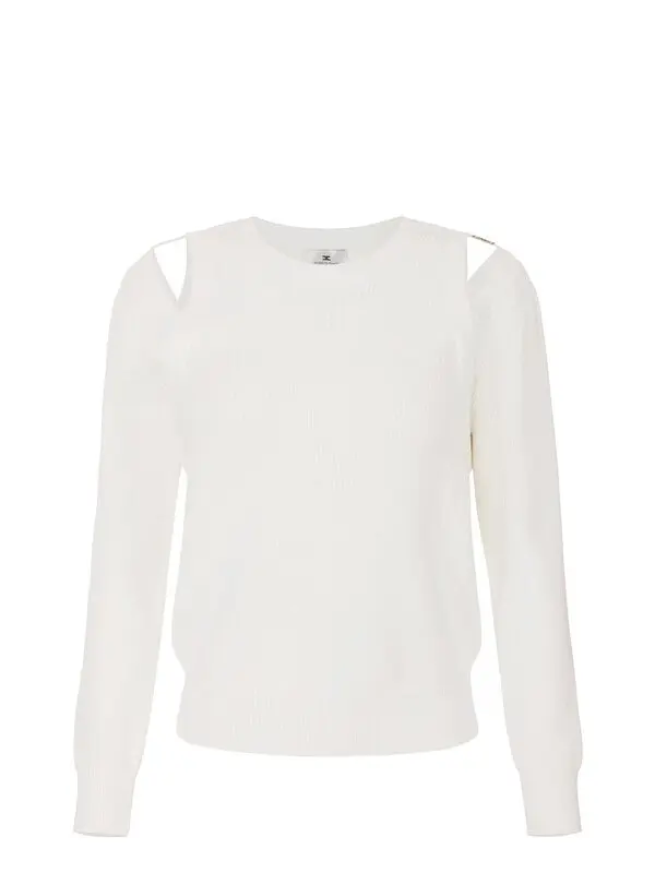 Elisabetta Franchi Knit Cut-out Sweatshirt - White