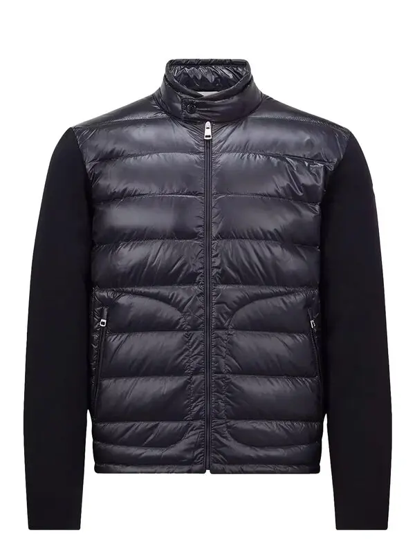 Moncler Wool Padded Zip-up Cardigan - Blue