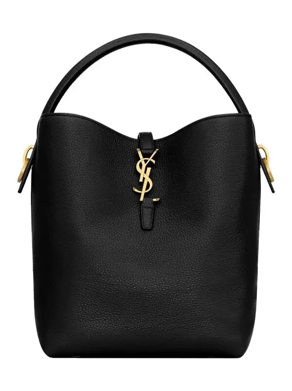 Saint Laurent Le 37 Soft Hammered Leather Bag - Black