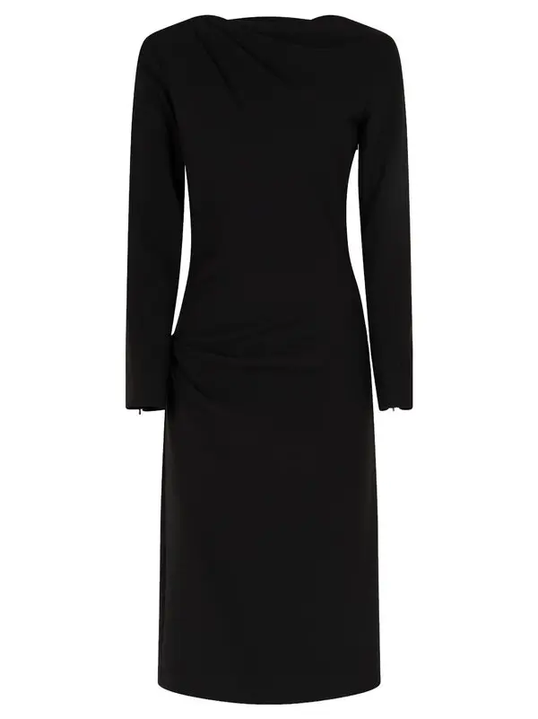 Max Mara Long Sleeve Maxi Dress - Black