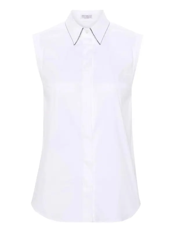 Brunello Cucinelli Sleeveless Shirt - White