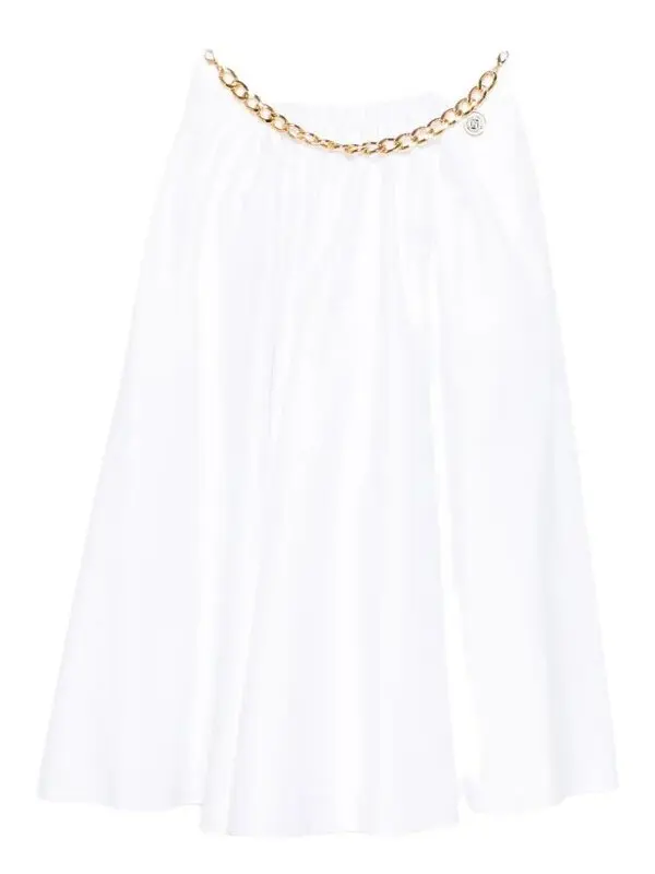 Elisabetta Franchi Chain Detail Skirt - White