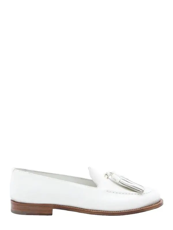 Church's Smooth Leather Tassel Loafer - White