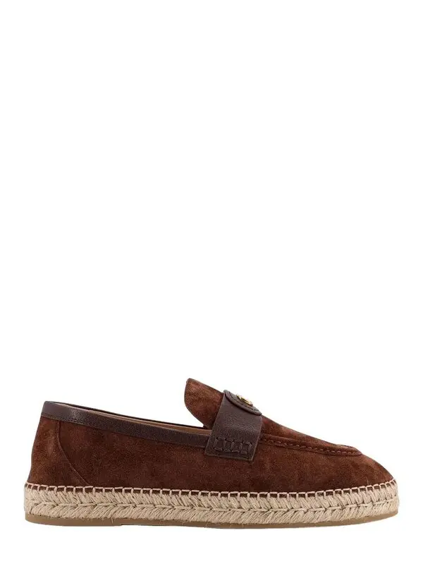 Valentino Garavani Vlogo Signature Suede Espadrilles - Brown