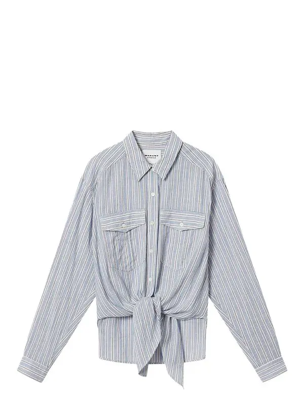 MARANT ETOILE Nath Striped Shirt - Blue