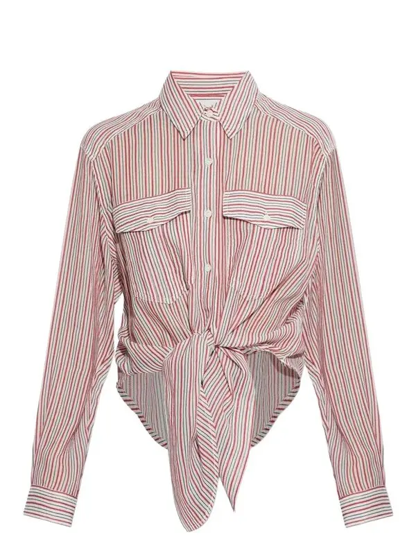 MARANT ETOILE Nath Striped Shirt - Red