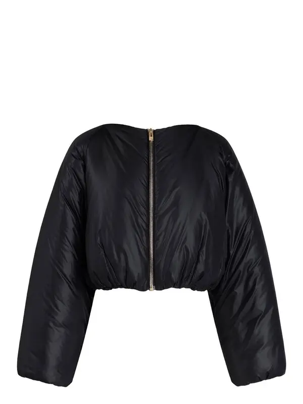 Alaïa Pleated Nylon Bomber - Black