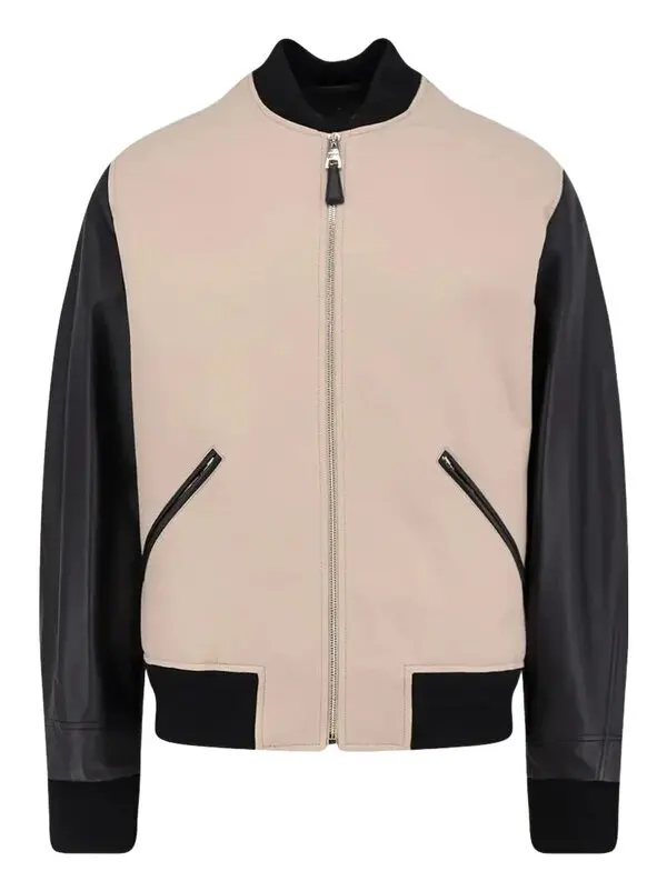 Givenchy Panelled Bomber Jacket - Nude & Neutrals